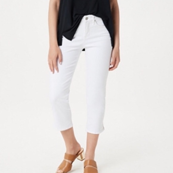 NYDJ | Jeans | Nydj Skinny Capri Jeans With Side Slits White | Poshmark